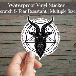 Baphomet Waterproof Vinyl Sticker, Decals for Laptop, Car Bumper ...
