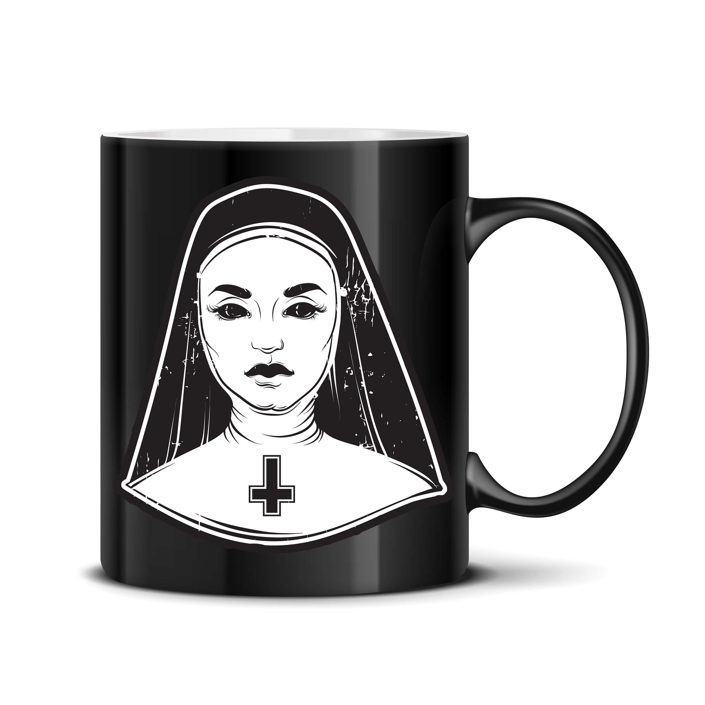Satanic Nun Waterproof Vinyl Sticker | Gothic Horror Decal | Satan ...