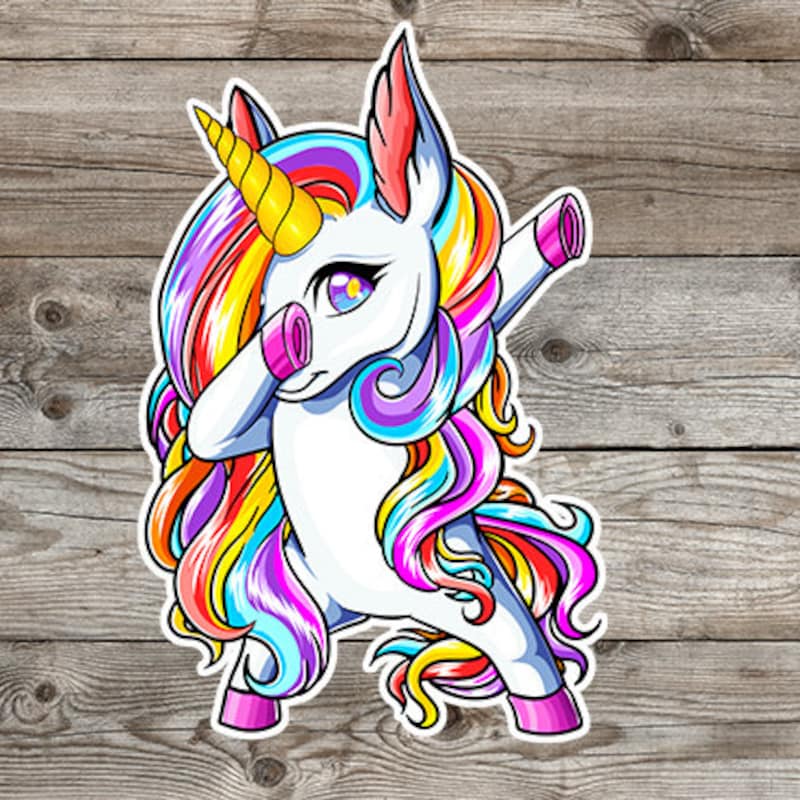 Unicorn Vinyl Sticker - Etsy