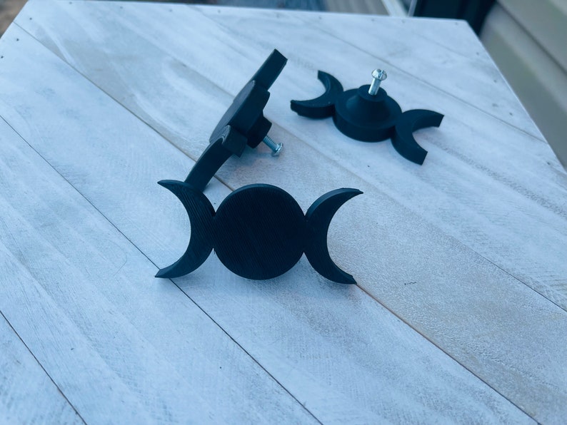 Triple Moon Drawer Knobs / Cabinet Pulls 3D Printed Gothic - Etsy UK