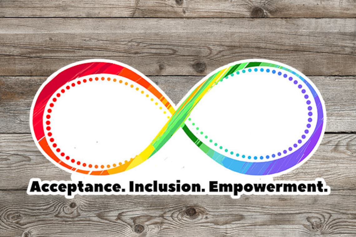 Autism Rainbow Infinity Symbol Waterproof Vinyl Sticker - Etsy