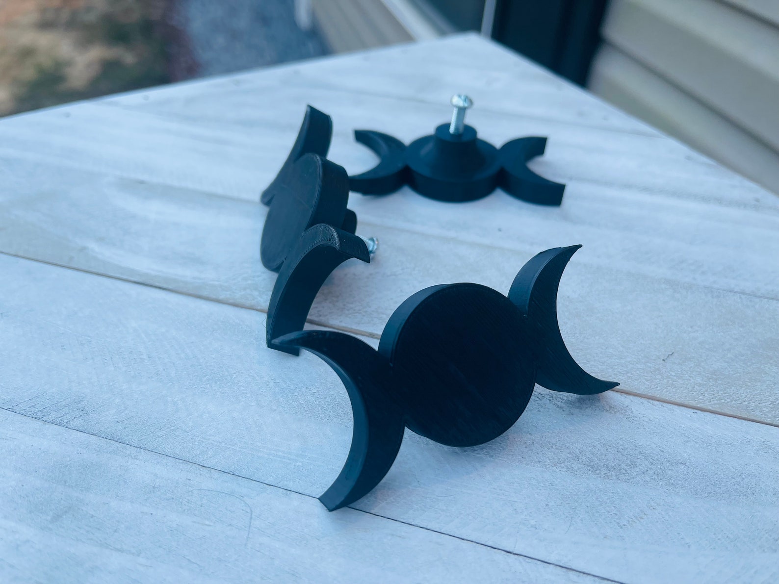 Triple Moon Drawer Knobs / Cabinet Pulls 3D Printed Gothic - Etsy
