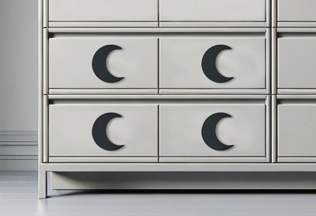 Crescent Moon Drawer Knobs, Cabinet Pulls | Multiple Color Options - Etsy