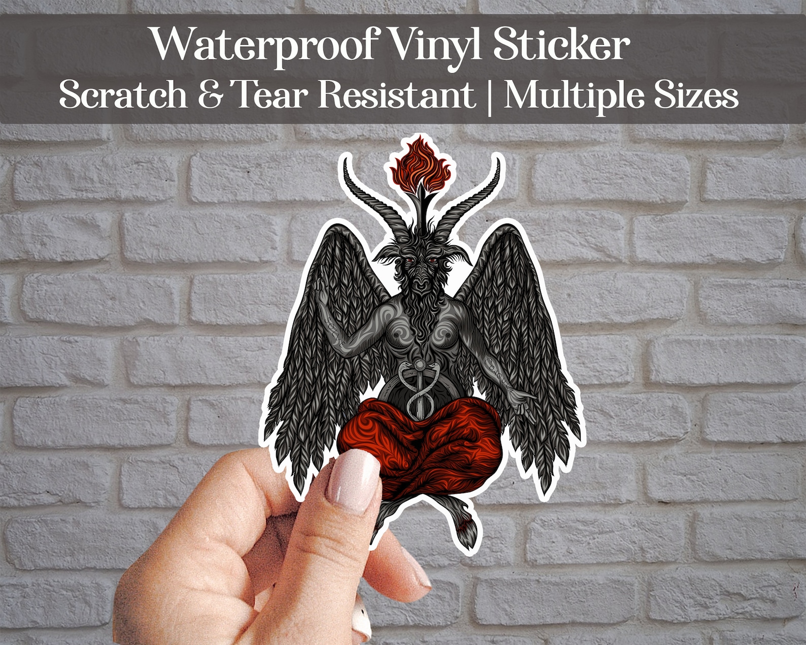 Goth Baphomet Waterproof Vinyl Sticker Laptop Decals Car - Etsy