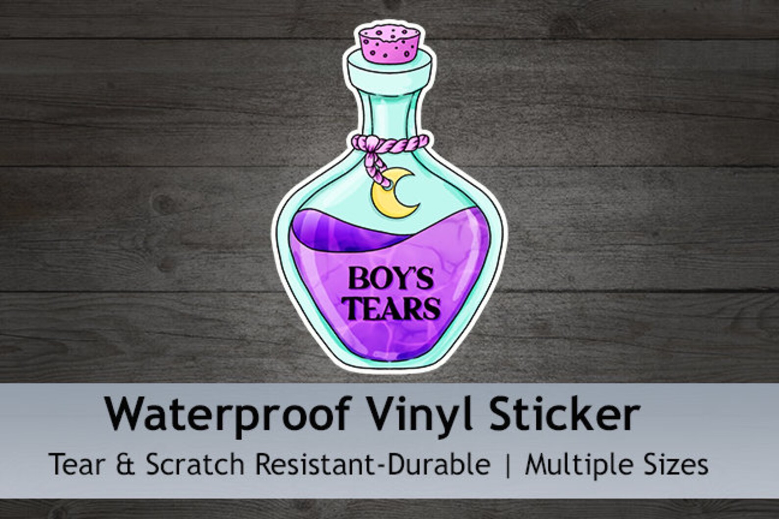 Boy Tears Magic Potion Waterproof Vinyl Sticker Witch Witchy - Etsy