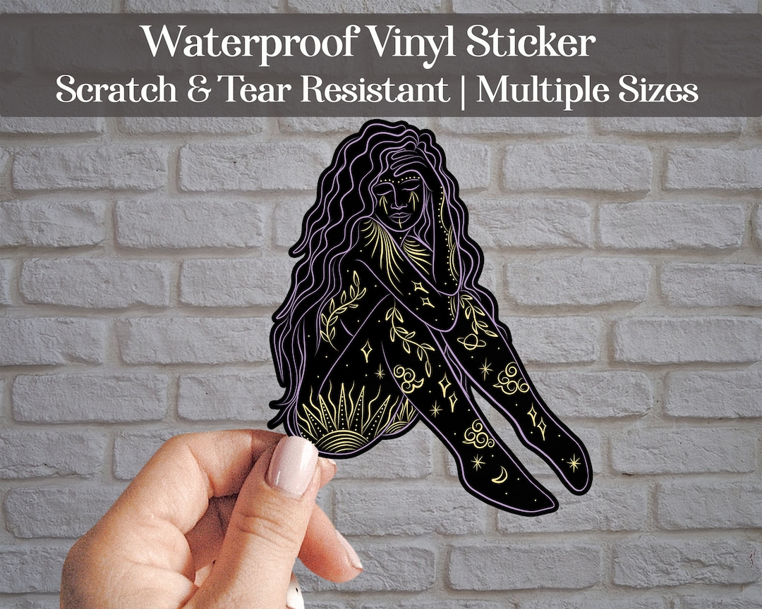 Celestial Goddess Waterproof Vinyl Sticker, Decals for Laptop, Car ...