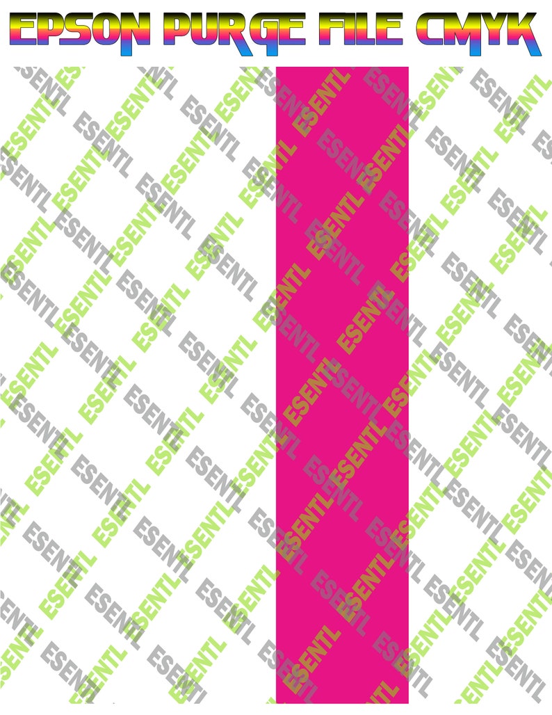 CMYK Purge Files High Res 300dpi for EPSON Printers -- Bonus: CMYK ...