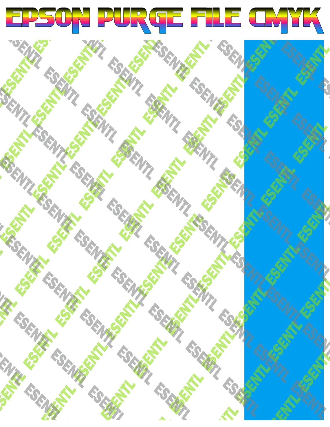 CMYK Purge Files High Res 300dpi for EPSON Printers -- Bonus: CMYK ...