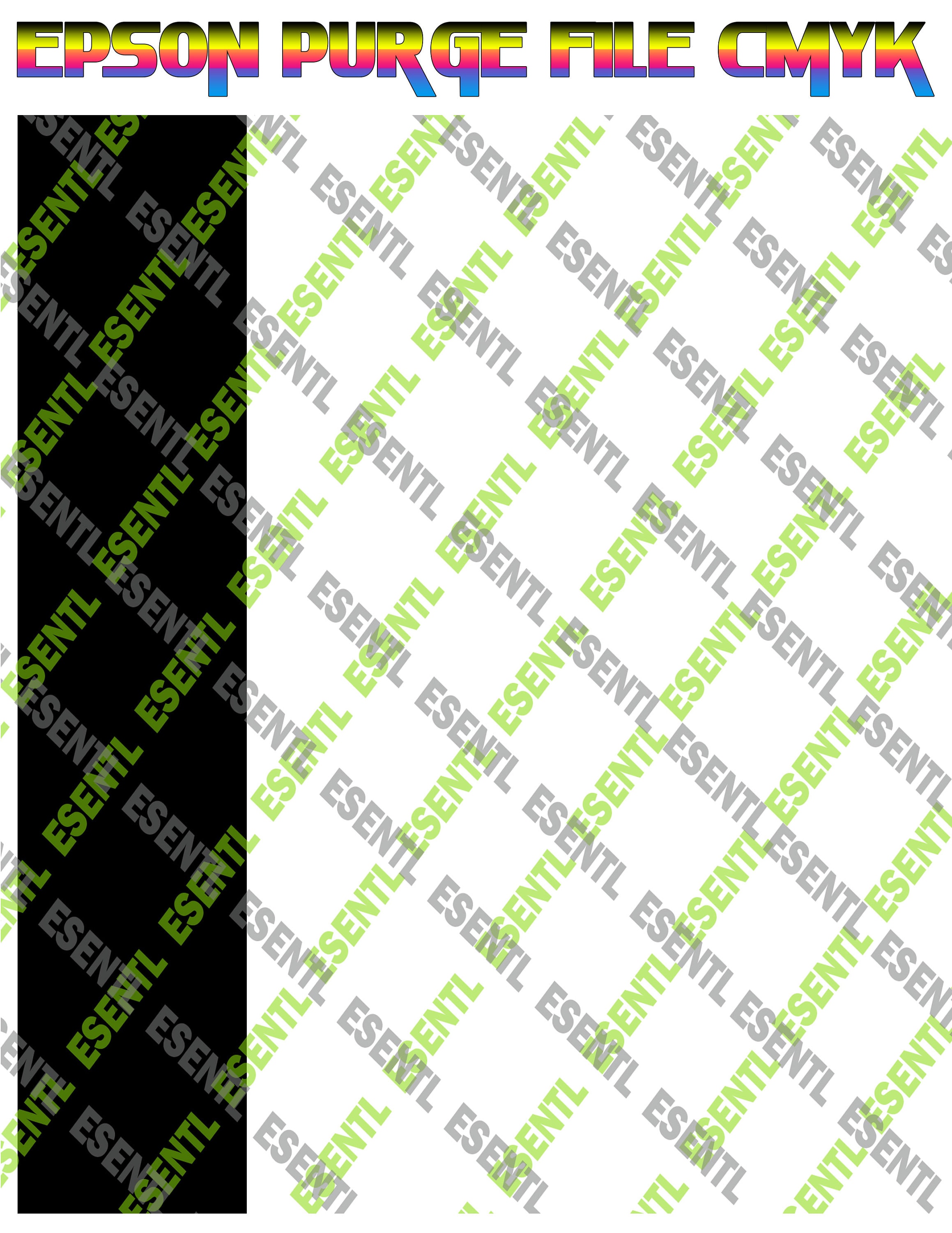 CMYK Purge Files High Res 300dpi for EPSON Printers -- Bonus: CMYK ...