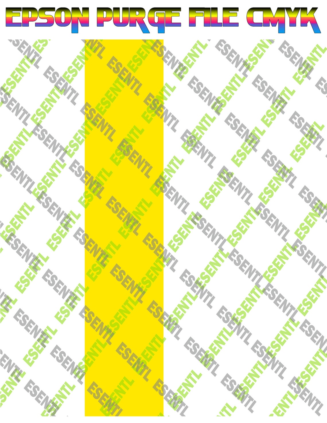 CMYK Purge Files High Res 300dpi for EPSON Printers -- Bonus: CMYK ...