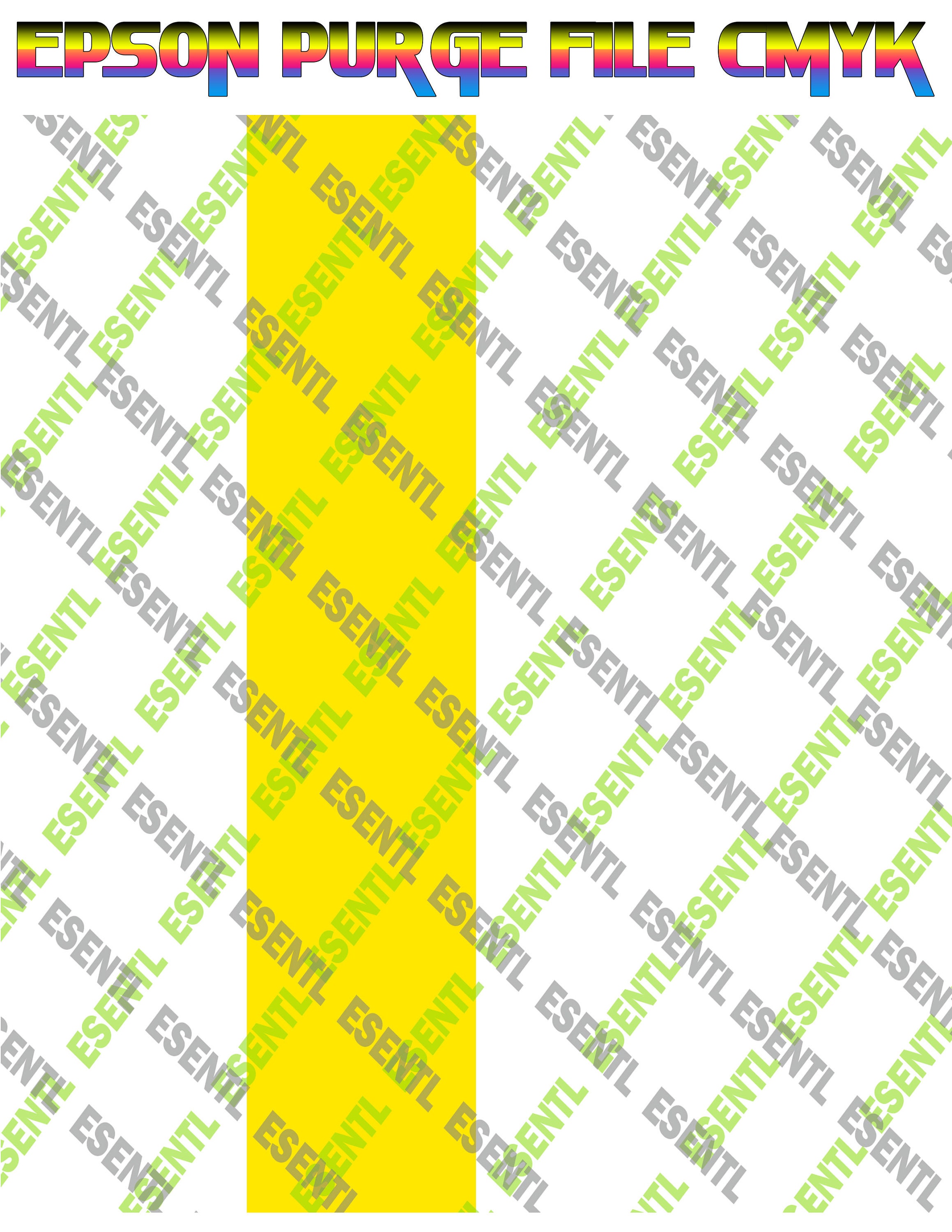 CMYK Purge Files High Res 300dpi for EPSON Printers -- Bonus: CMYK ...