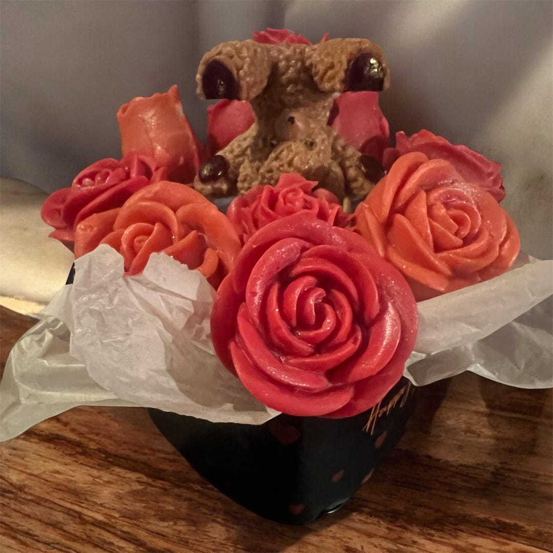 Wax Melt Rose Bouquet/candle Bouquet/ Valentines Day - Etsy
