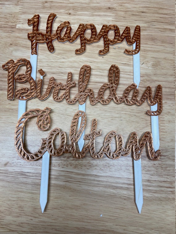 Rope Writing Cake Topper - Etsy