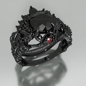 Together Forever Rings/gothic Engagement Rings/punk Wedding Rings ...