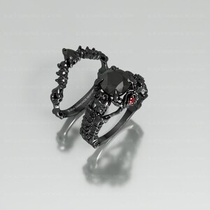 Together Forever Rings/gothic Engagement Rings/punk Wedding Rings ...