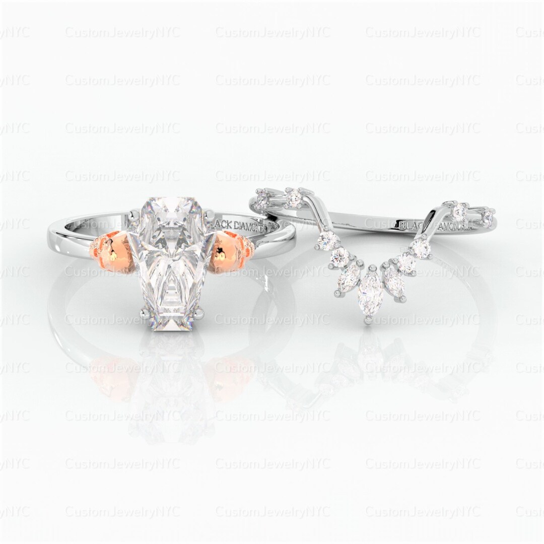 True Love Rings/gothic Engagement Rings/punk Wedding Rings/unique ...