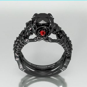 Together Forever Rings/gothic Engagement Rings/punk Wedding Rings ...