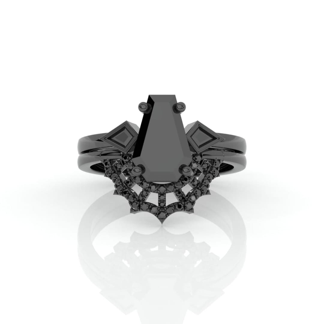Love Spell Rings/coffin Ring/spider Web/moissanite/gothic Ring/skull ...
