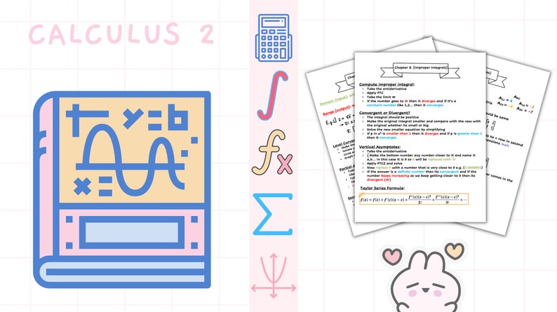 Calculus 2 Notes Bundle - Etsy