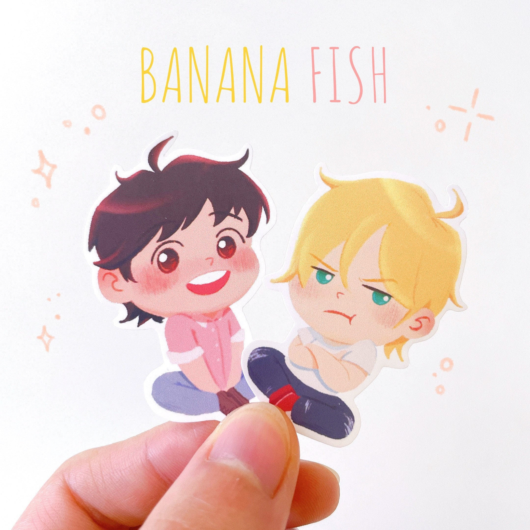 Cute Banana Fish Couple Sticker Sets | Etsy