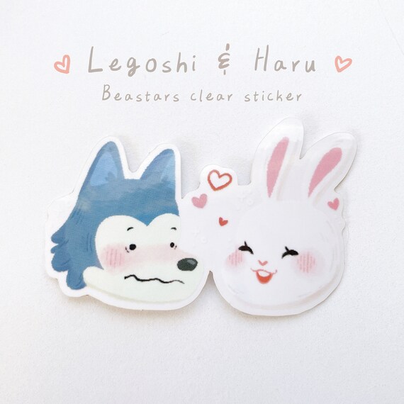 Beastars Legoshi and Haru Cute Clear Sticker - Etsy UK