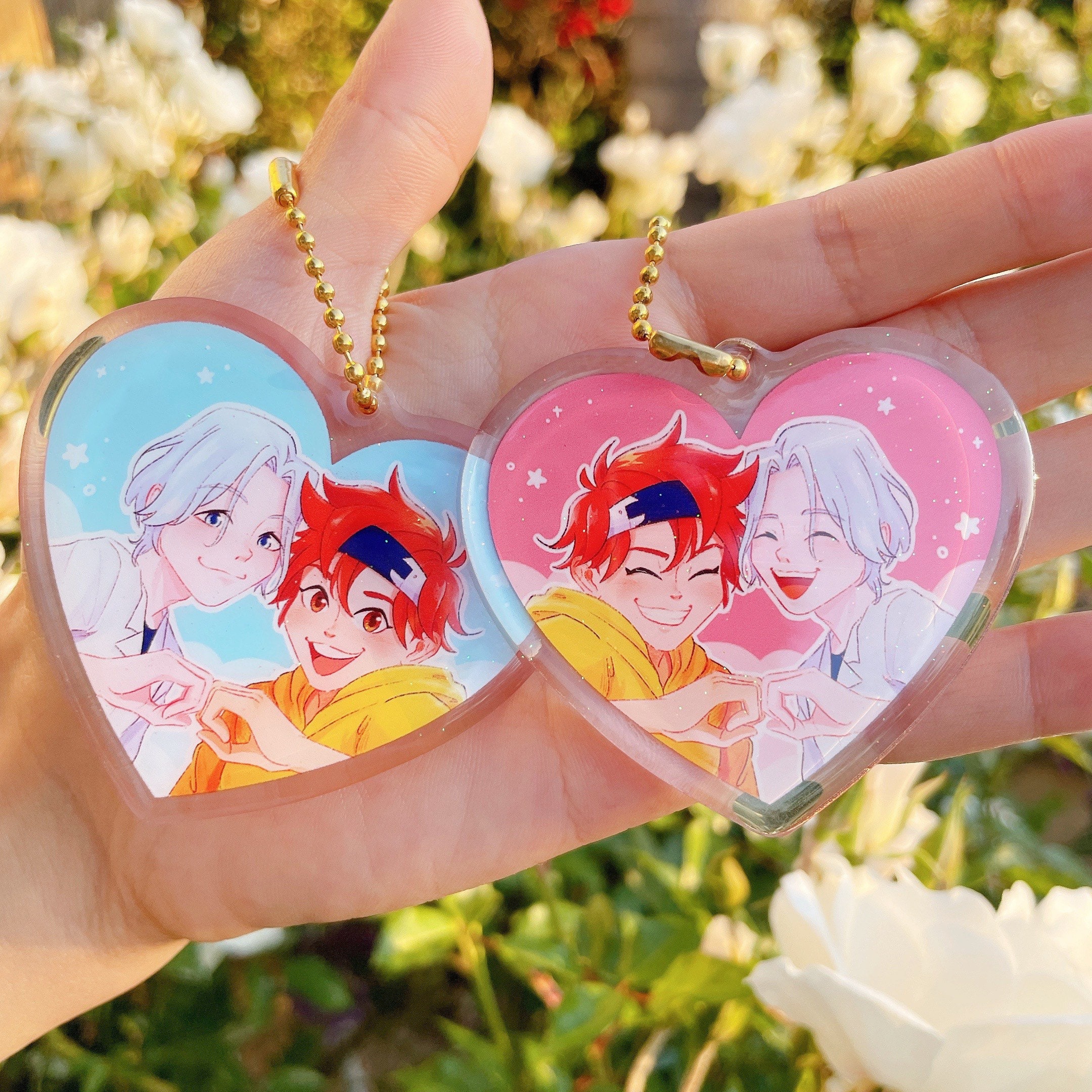 SK8 the Infinity Reki Langa Heart Acrylic Keychain - Etsy