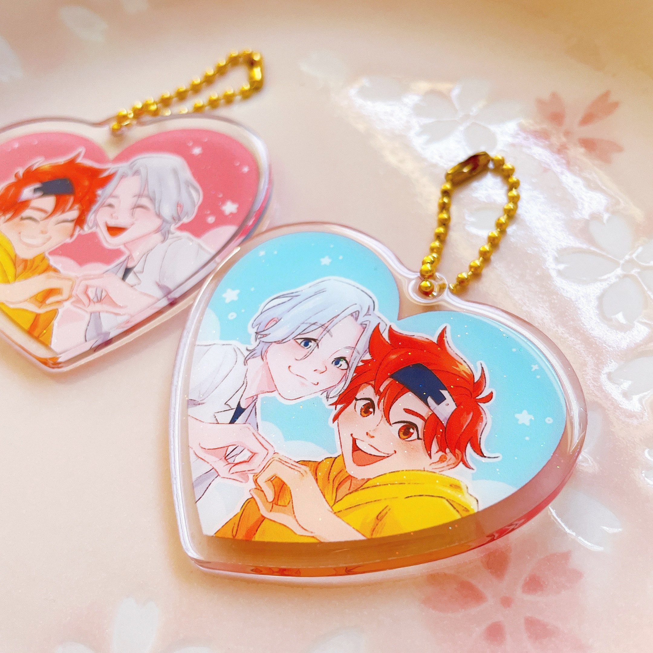 SK8 the Infinity Reki Langa Heart Acrylic Keychain - Etsy