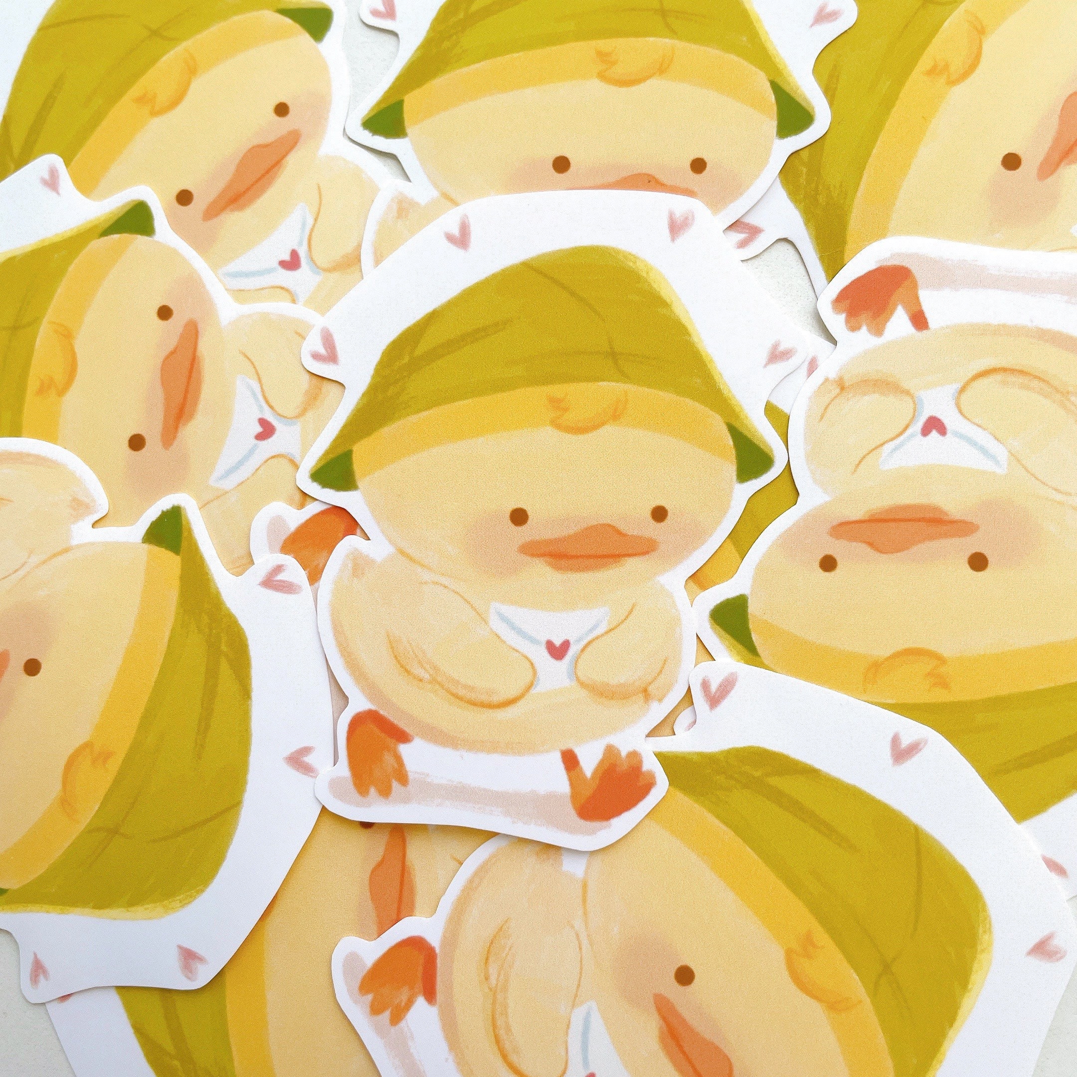 Cute Love Letter Duck Sticker - Etsy