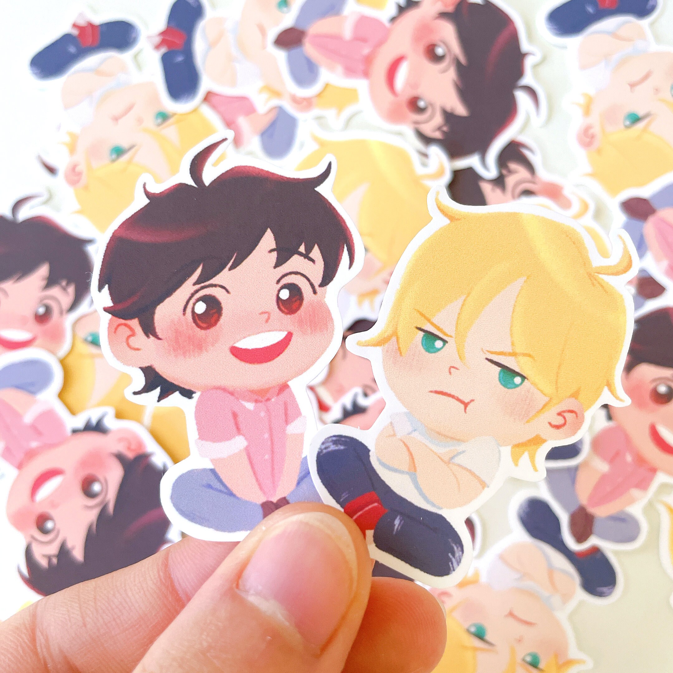 Cute Banana Fish Couple Sticker Sets | Etsy