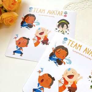 Elemental Sticker Sheet - Cute Chibi Character Sheet - Waterproof ...