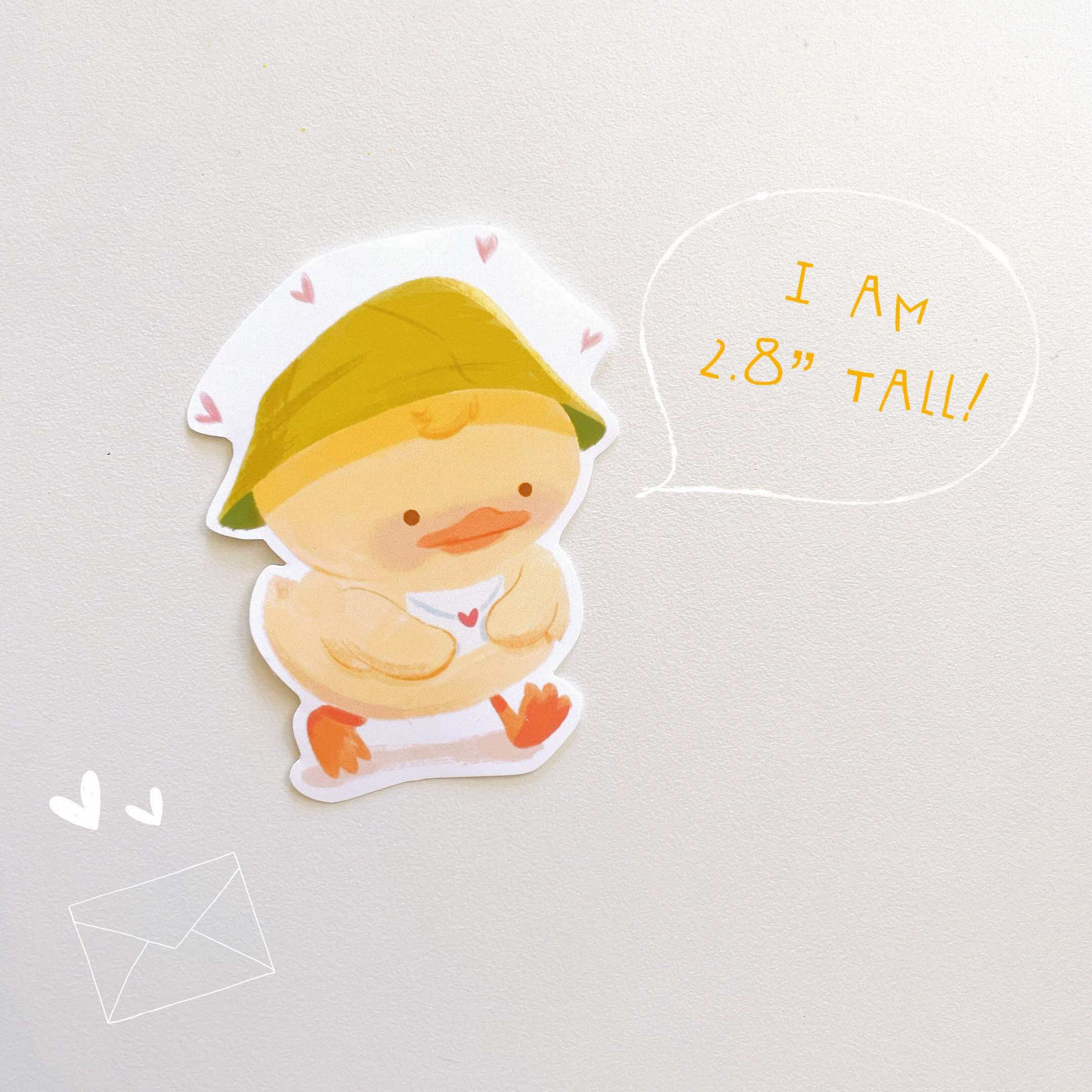 Cute Love Letter Duck Sticker - Etsy