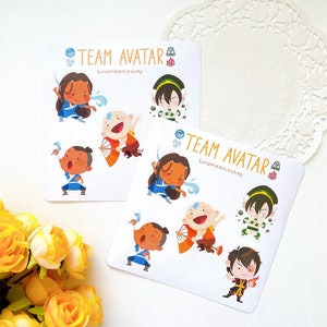 Elemental Sticker Sheet Cute Chibi Character Sheet Waterproof Stickers ...