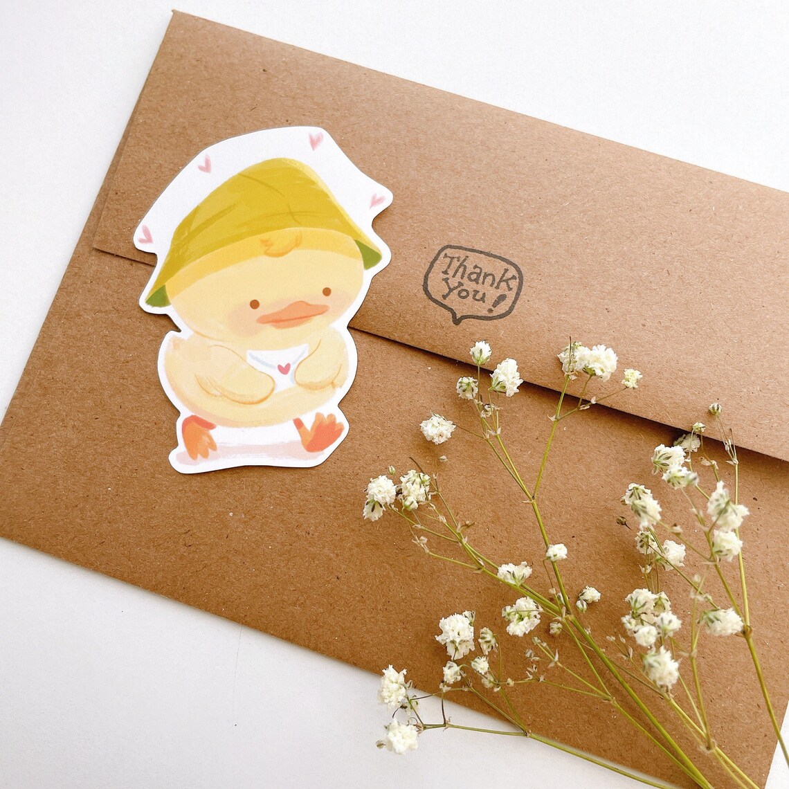 Cute Love Letter Duck Sticker - Etsy