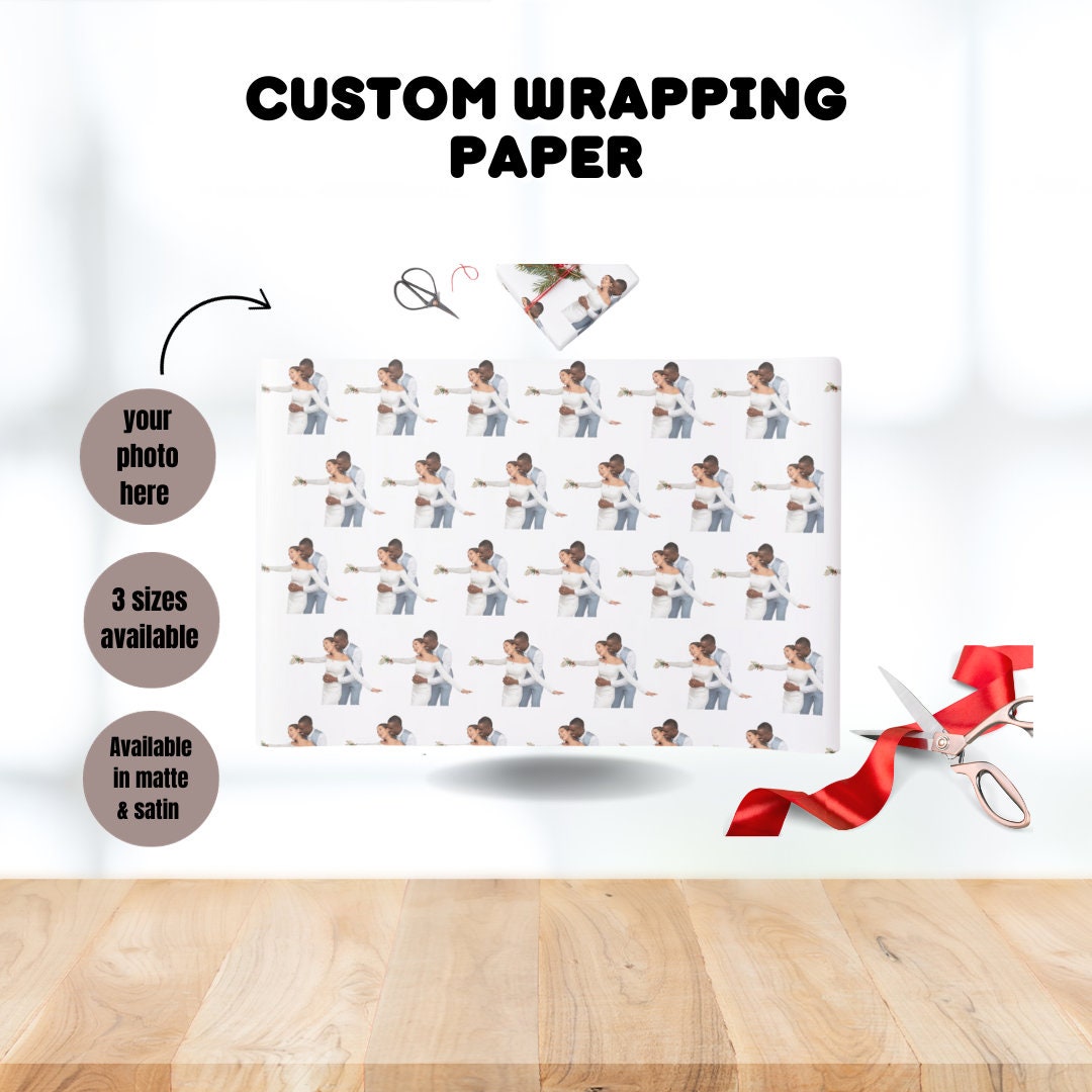 Custom Face Wrapping Paper With Photo Personalized Gift Wrapping Paper ...