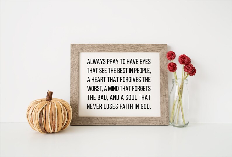 Always Pray Digital Download Sign for Home or Office 8 X 10, PDF, JPG ...