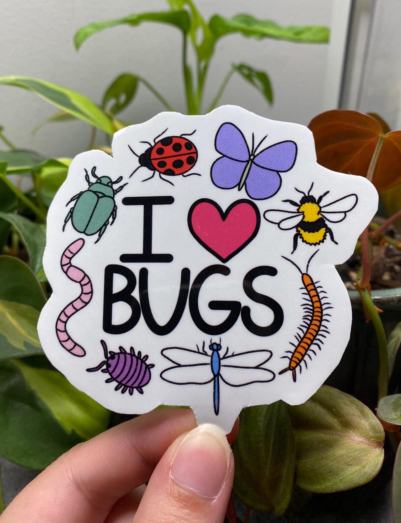 I Love Bugs Sticker | Die Cut Vinyl Sticker - Etsy