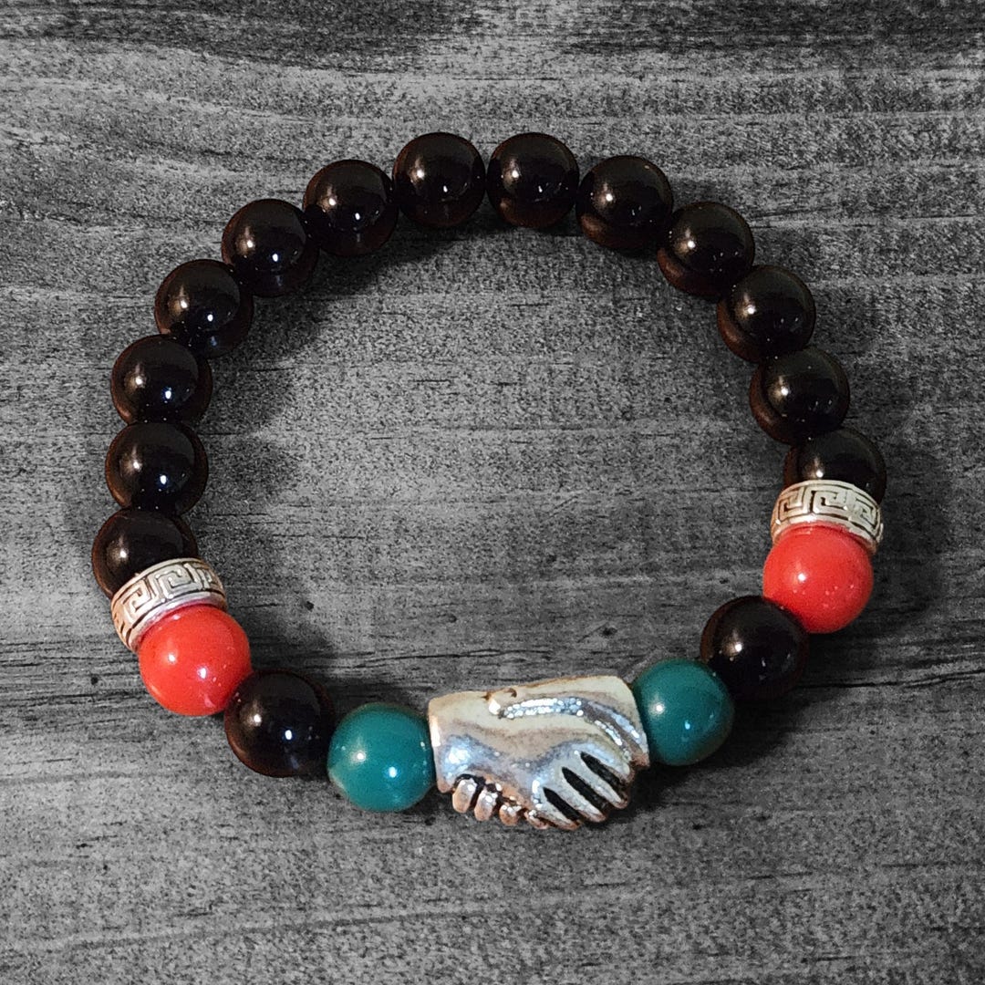 UMOJA | Black Unity | Pan African Bracelet | Kwanzaa Gift | Red Black ...