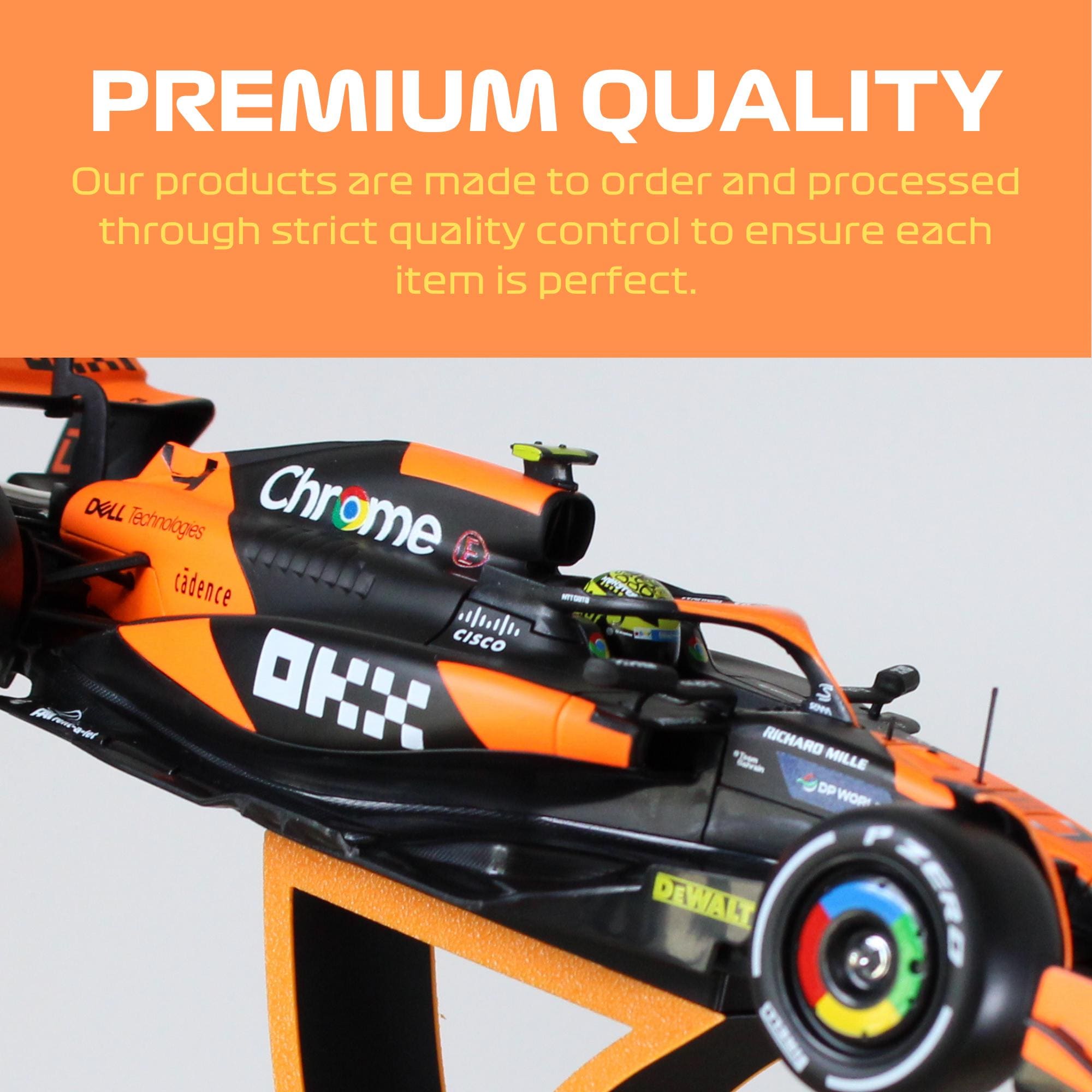Lando Norris F1 1:24 Mclaren Diecast Model Car on Formula 1 Team Colour ...