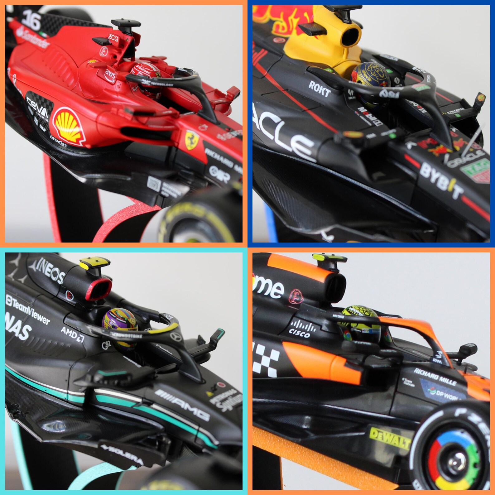 Lando Norris F1 1:24 Mclaren Diecast Model Car on Formula 1 Team Colour ...