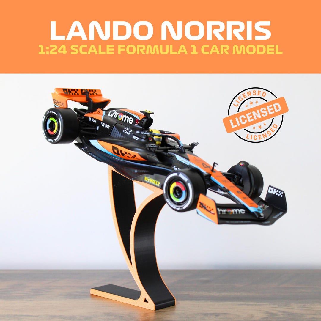 Lando Norris F1 1:24 Mclaren Diecast Model Car on Formula 1 Team Colour ...