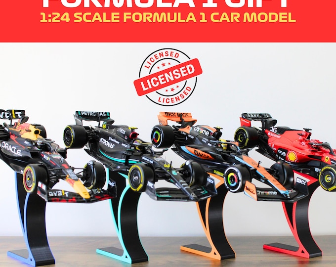 F1 Gift, Formula 1 1:24 Diecast Model Car on Display Stand - Etsy