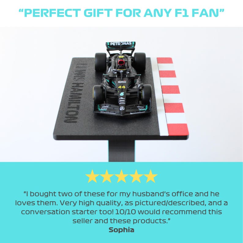 Lewis Hamilton F1 1:43 Mercedes Diecast Model Car on Elegant Formula 1 ...