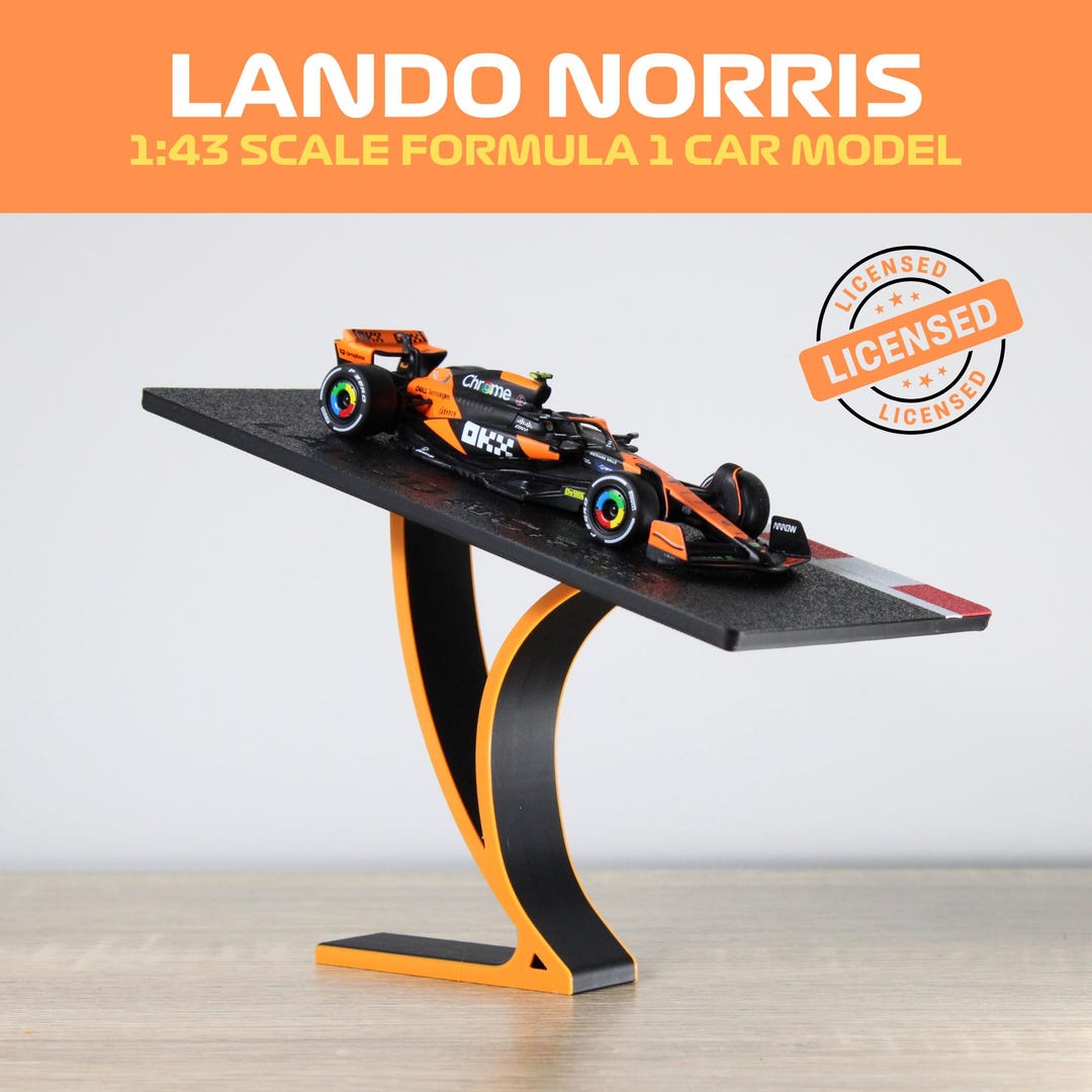 Lando Norris F1 1:43 Mclaren Diecast Model Car on Elegant Formula 1 ...