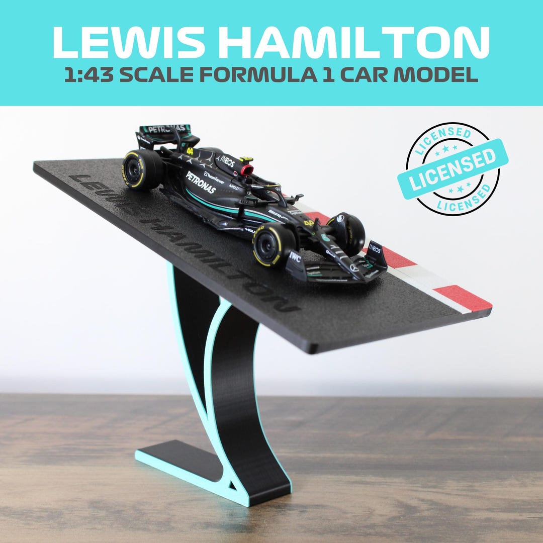 Lewis Hamilton F1 1:43 Mercedes Diecast Model Car on Elegant Formula 1 ...