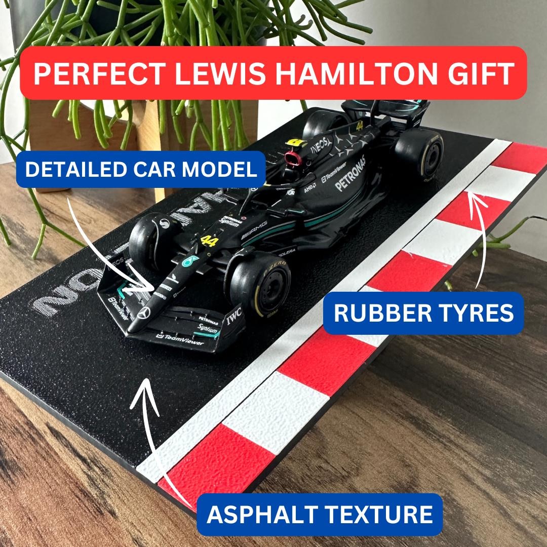 Lewis Hamilton F1 1:43 Mercedes Diecast Model Car on Formula 1 Track ...