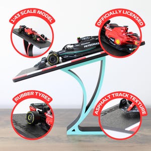 F1 Gift, Formula 1 1:43 Diecast Model Car on Elegant Track Display ...