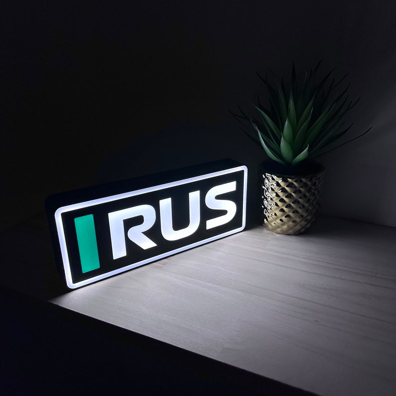 George Russell mercedes F1 Name Abbreviation With LED Lighting, Formula ...