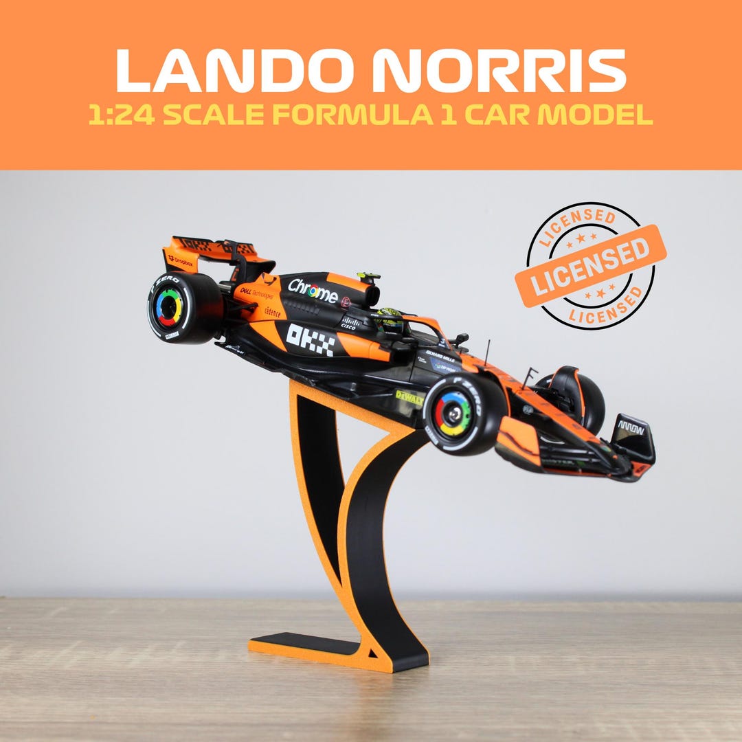 Lando Norris F1 1:24 Mclaren Diecast Model Car on Formula 1 Team Colour ...