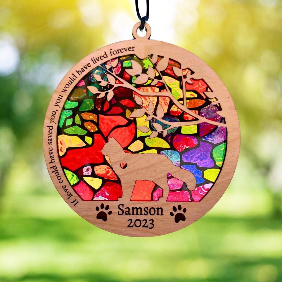 Cat Memorial Suncatcher, Memorial Ornament, Unique Remembrance Gift ...