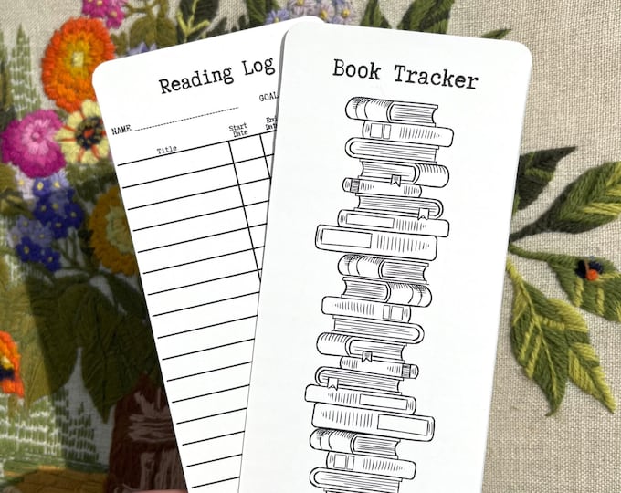 Reading Log, Library Card Bookmark, Reading Log Bookmark, Book Tracker ...